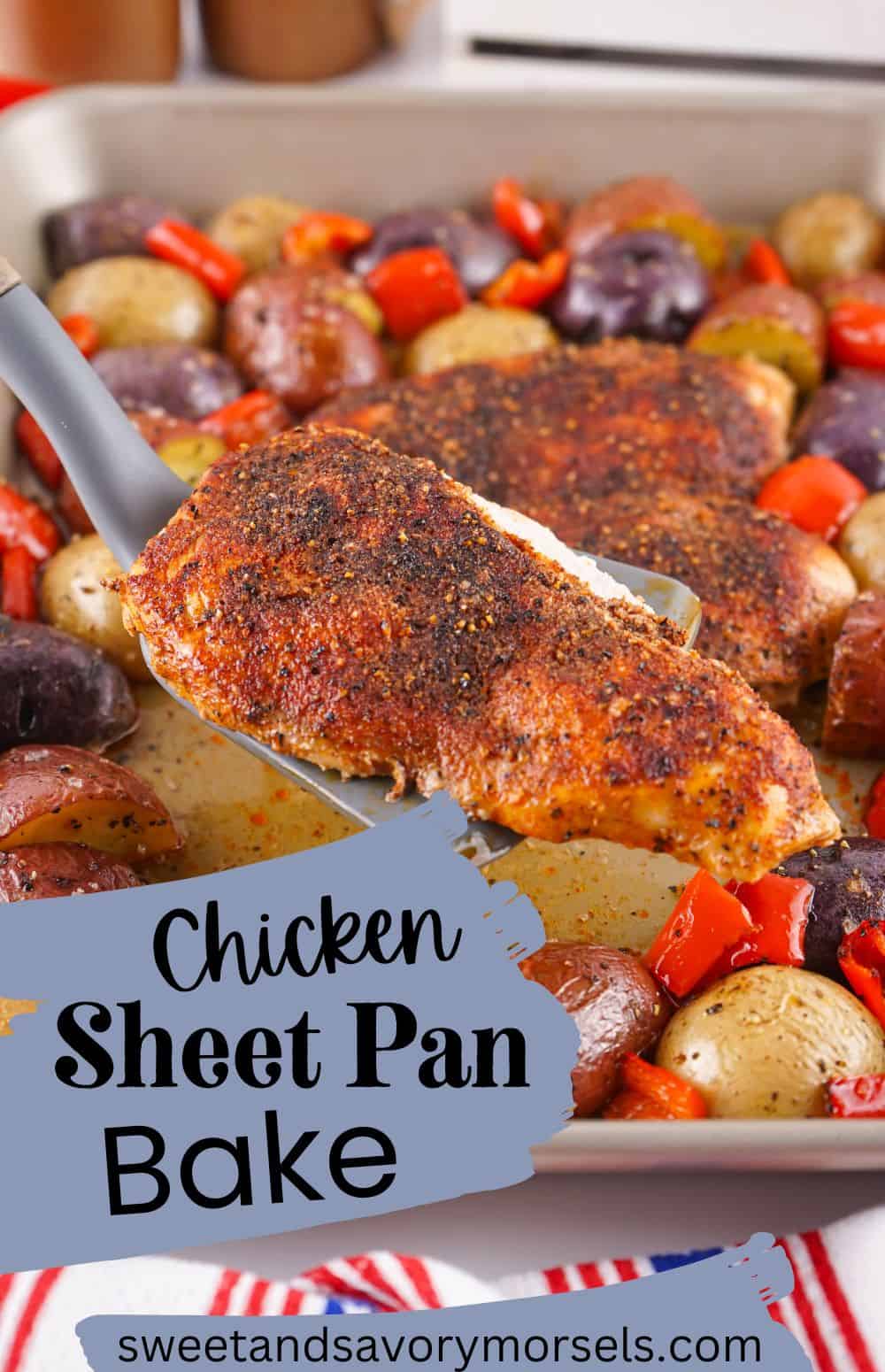 CHICKEN SHEET PAN BAKE, EASY DISH - Sprinkle of Flavor