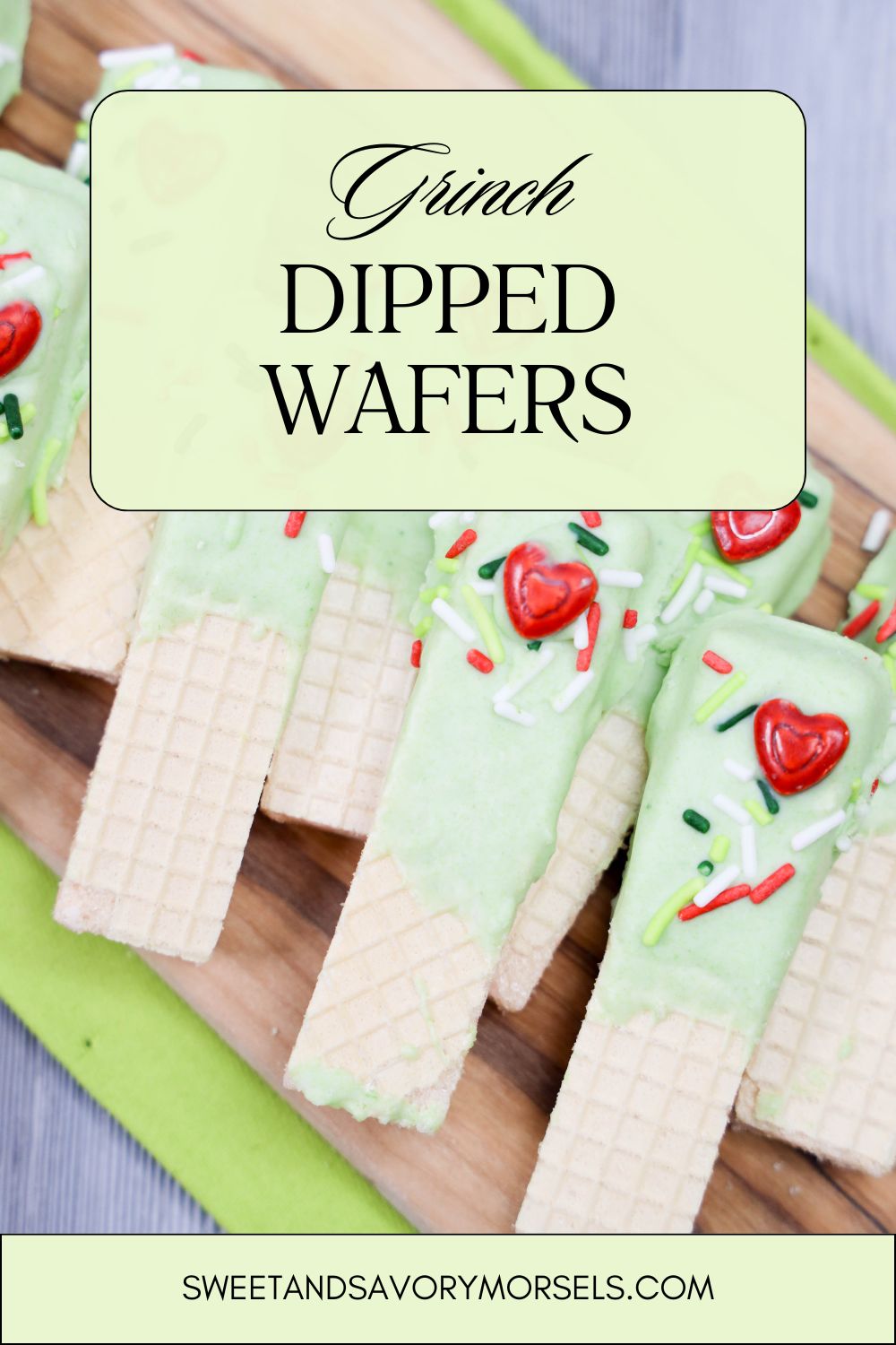 Fun and Festive Grinch Dipped Wafers Recipe
