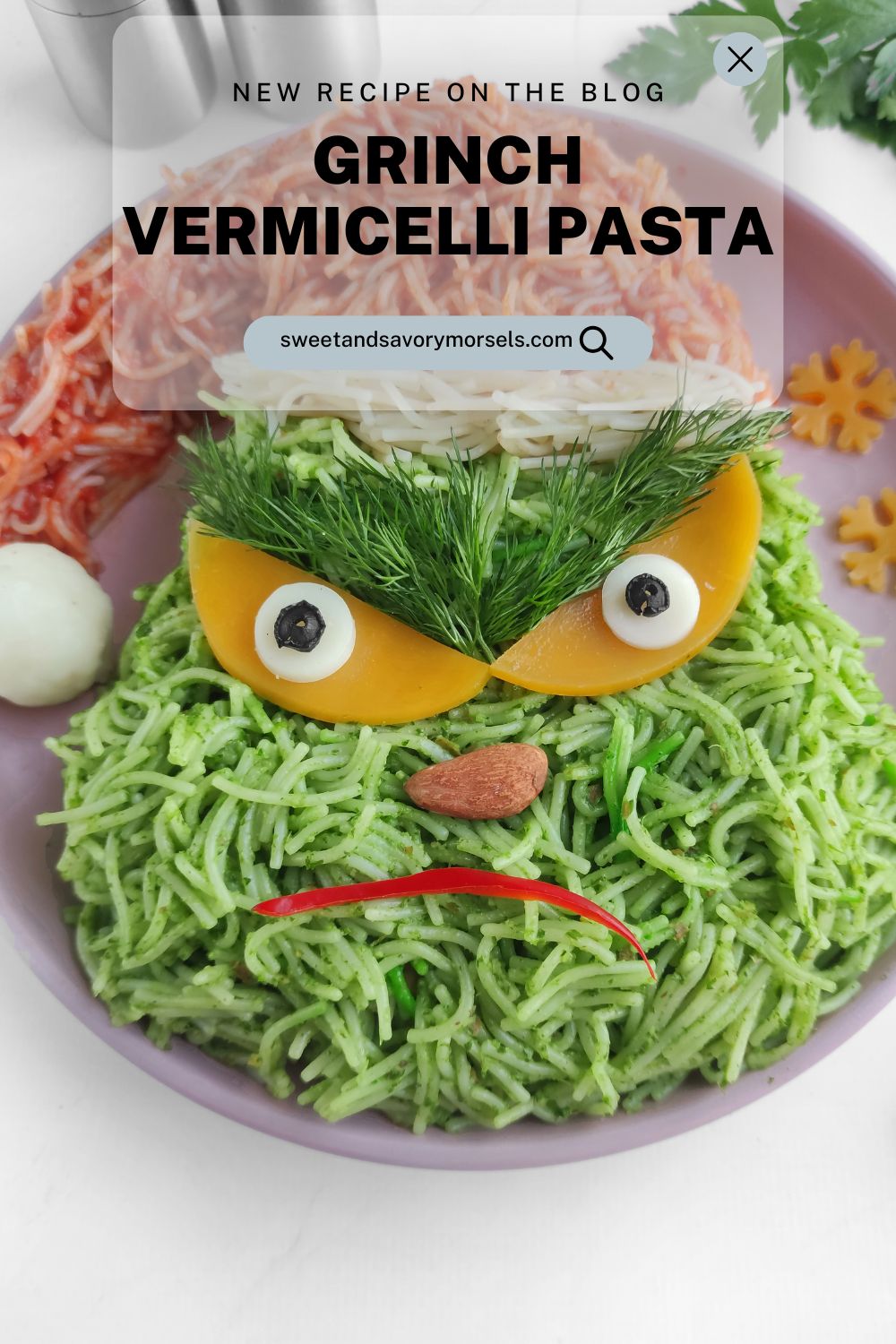 Easy Grinch Vermicelli Pasta (A Fun 15-Minute Christmas Dinner)